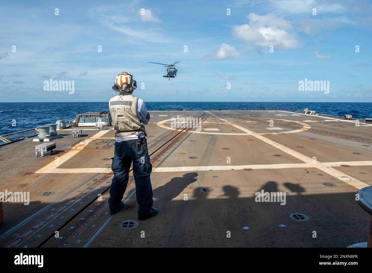 230204-N-MK109-1016 SOUTH CHINA SEA (Feb. 4, 2023) U.S. Navy Boatswain ...