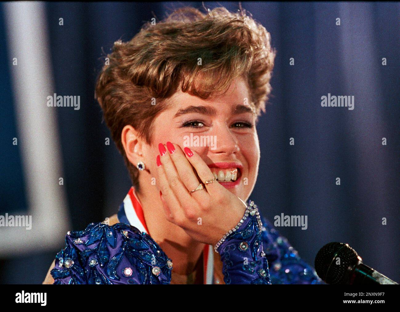 Jill Trenary winner of the silver medal in women's figure skating at the 1988 U.S. National ...