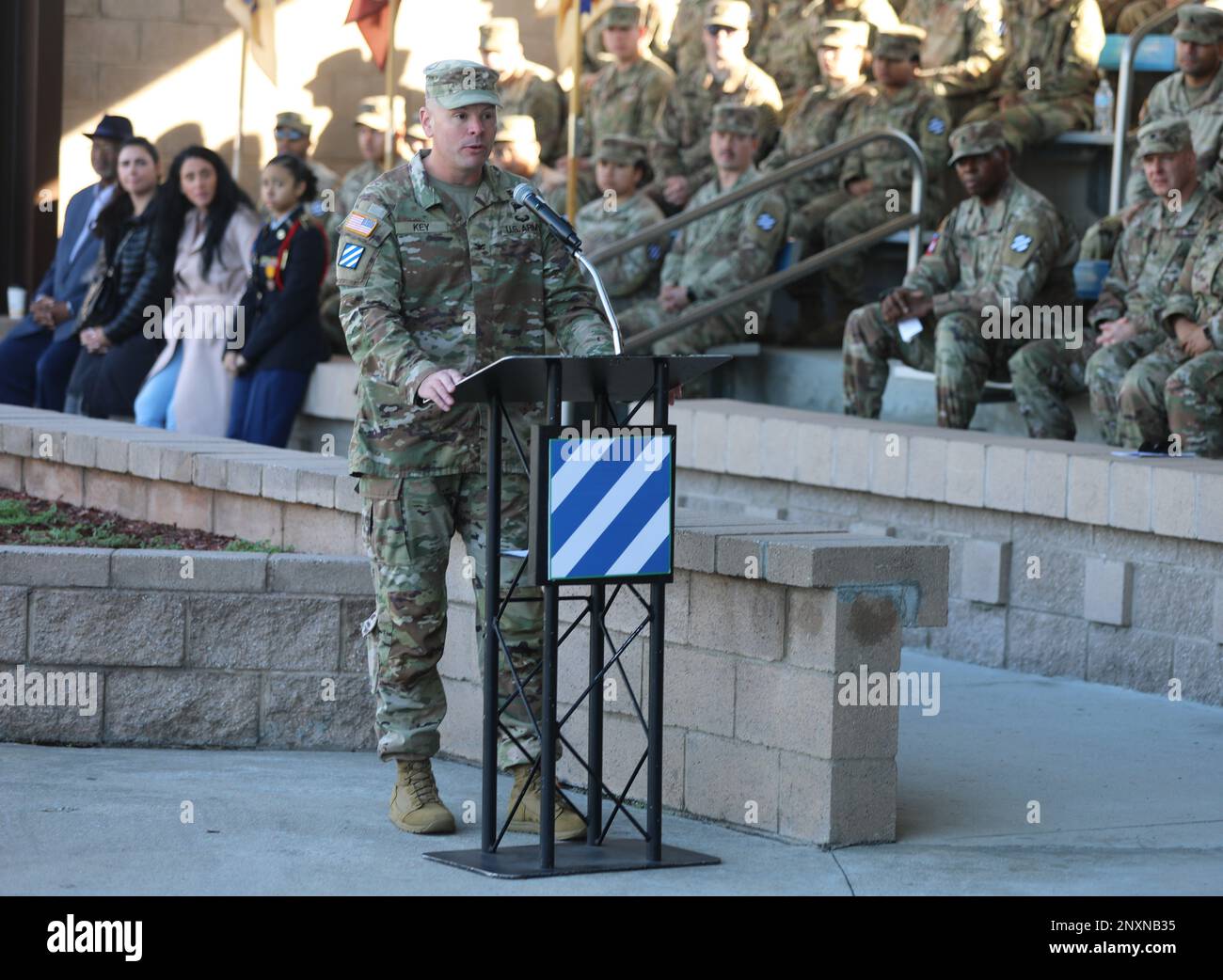 Col. David Key, the commander of the 3rd Division Sustainment Brigade ...