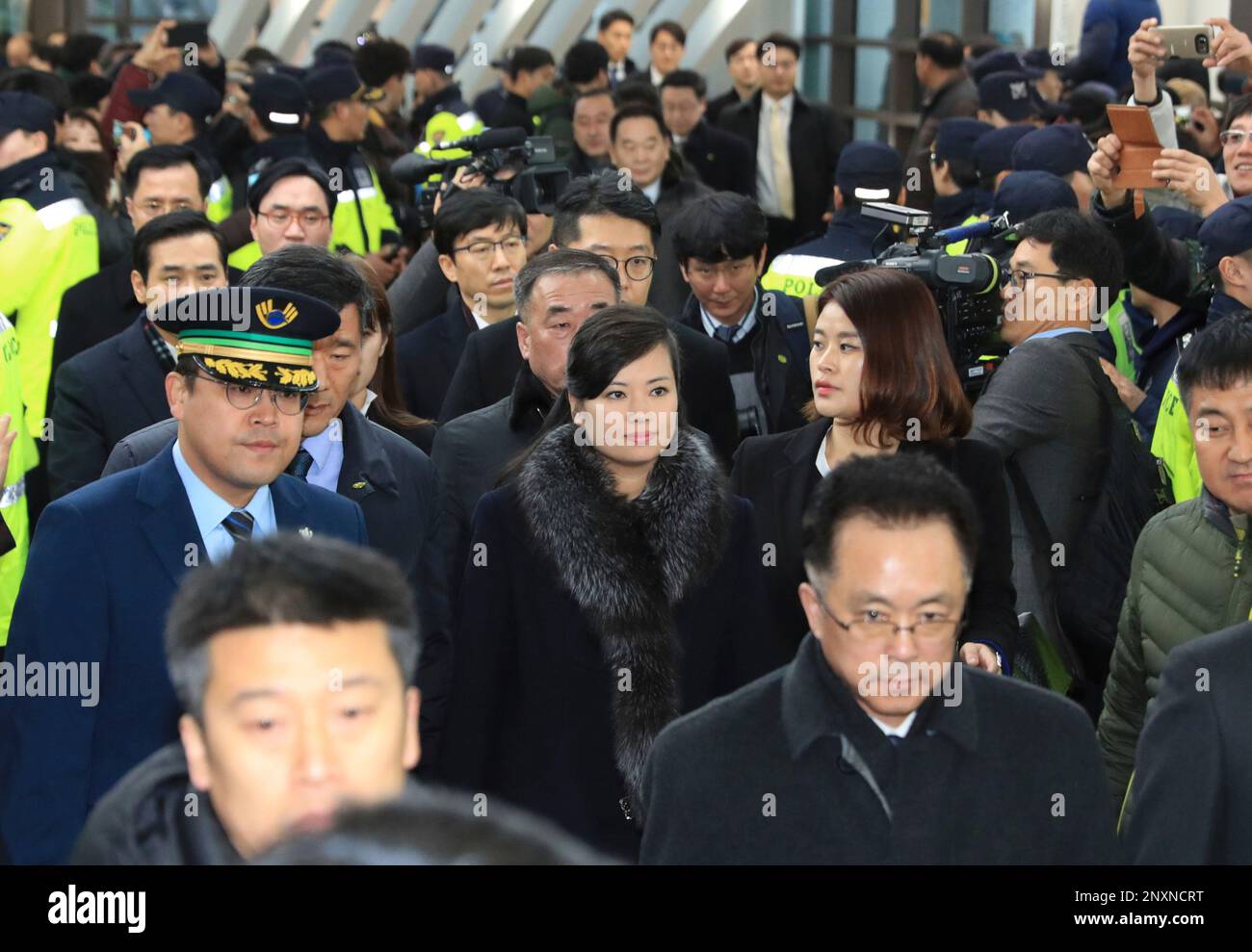 Hyon Song-wol, head of the North Korea's Samjiyon Orchestra, and the ...