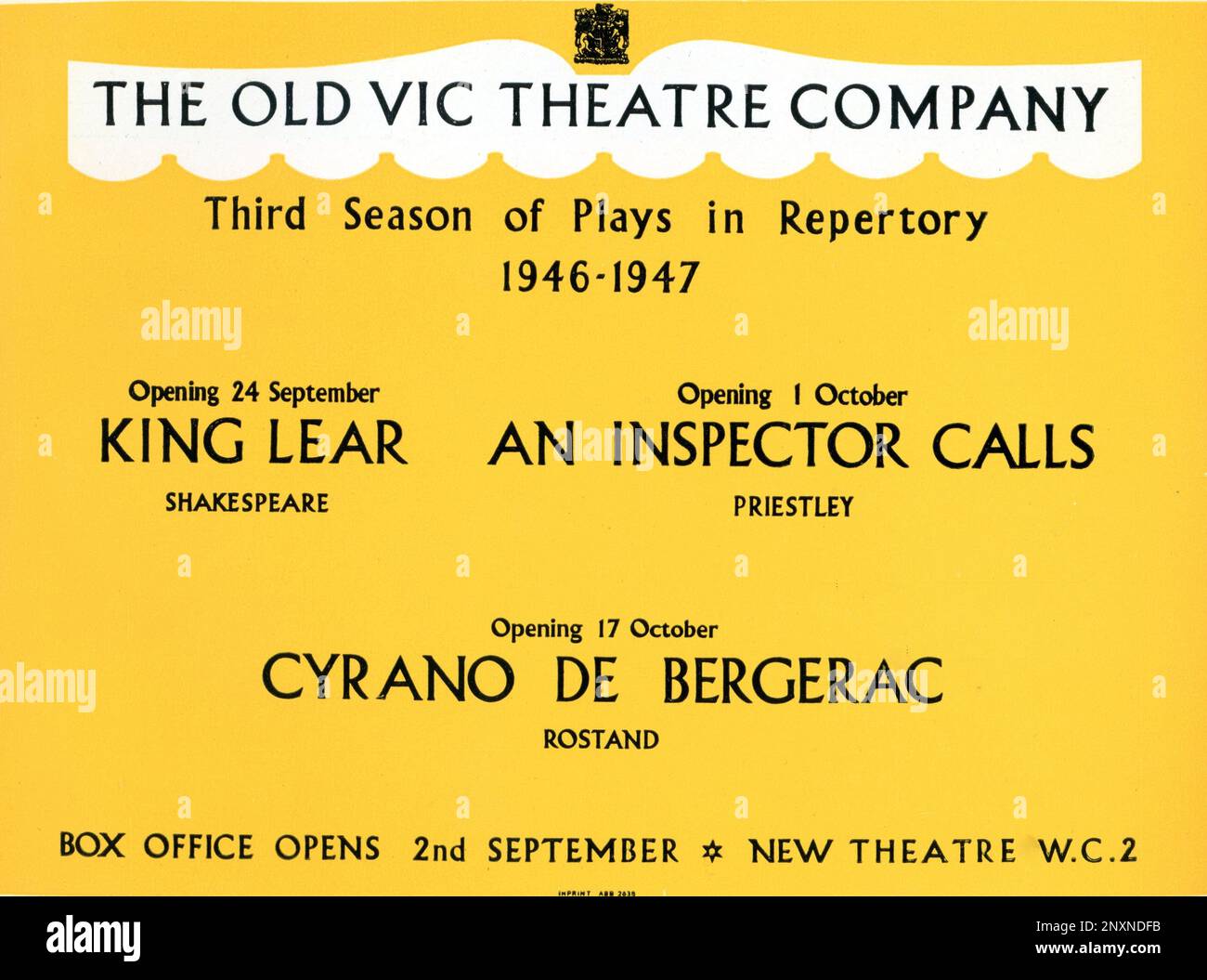 Playbill designed by S. JOHN WOODS for LAURENCE OLIVIER RALPH ...