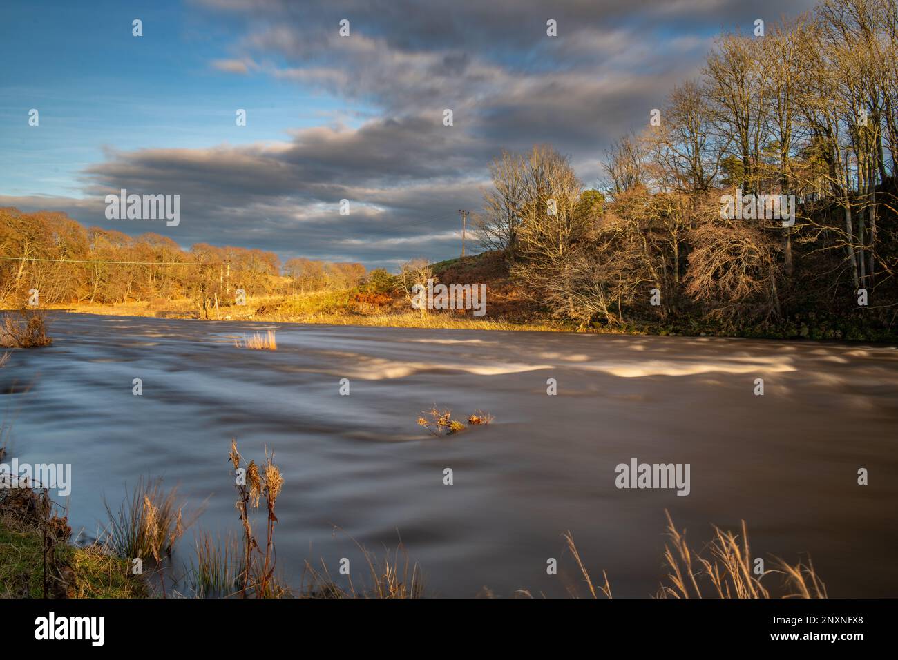 Winter along the River Don, Inverurie, Aberdeenshire, Scotland, UK ...