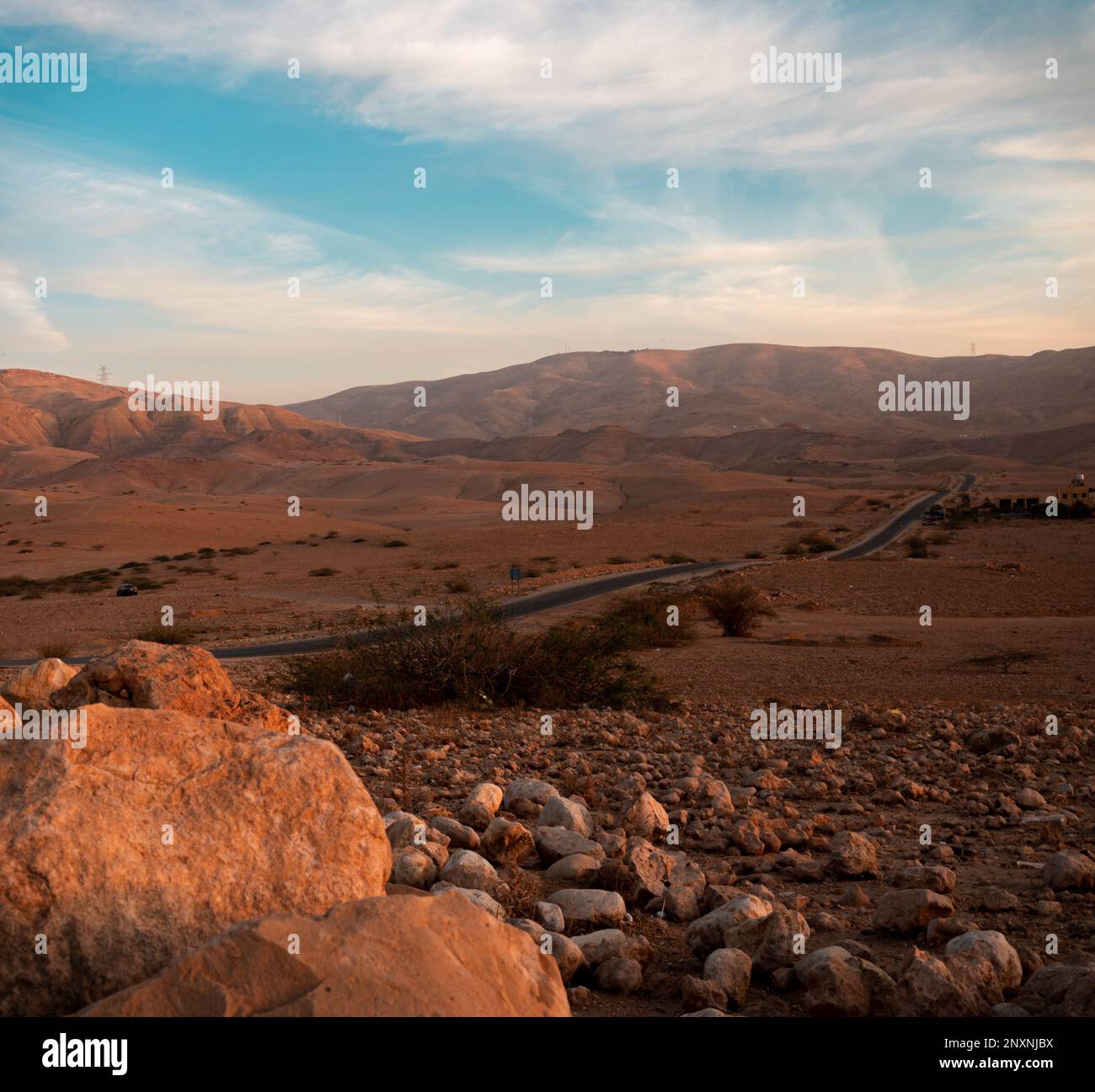 Landscape Near Amman Jordan from the Highway To Mount Nebo Stock Photo ...