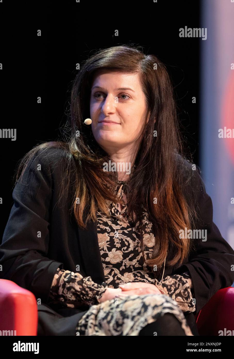 Cologne, Germany. 01st Mar, 2023. Iran researcher Azadeh Zamirirad sits ...