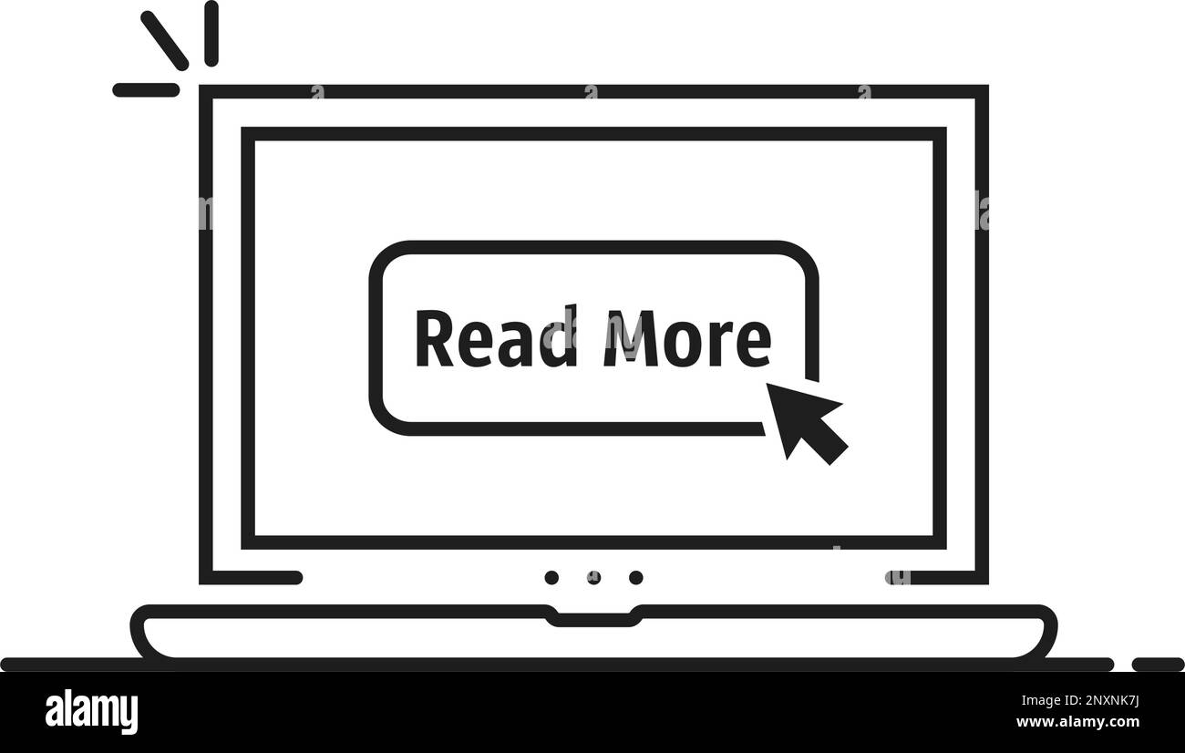 read more button in thin line laptop Stock Vector Image & Art - Alamy