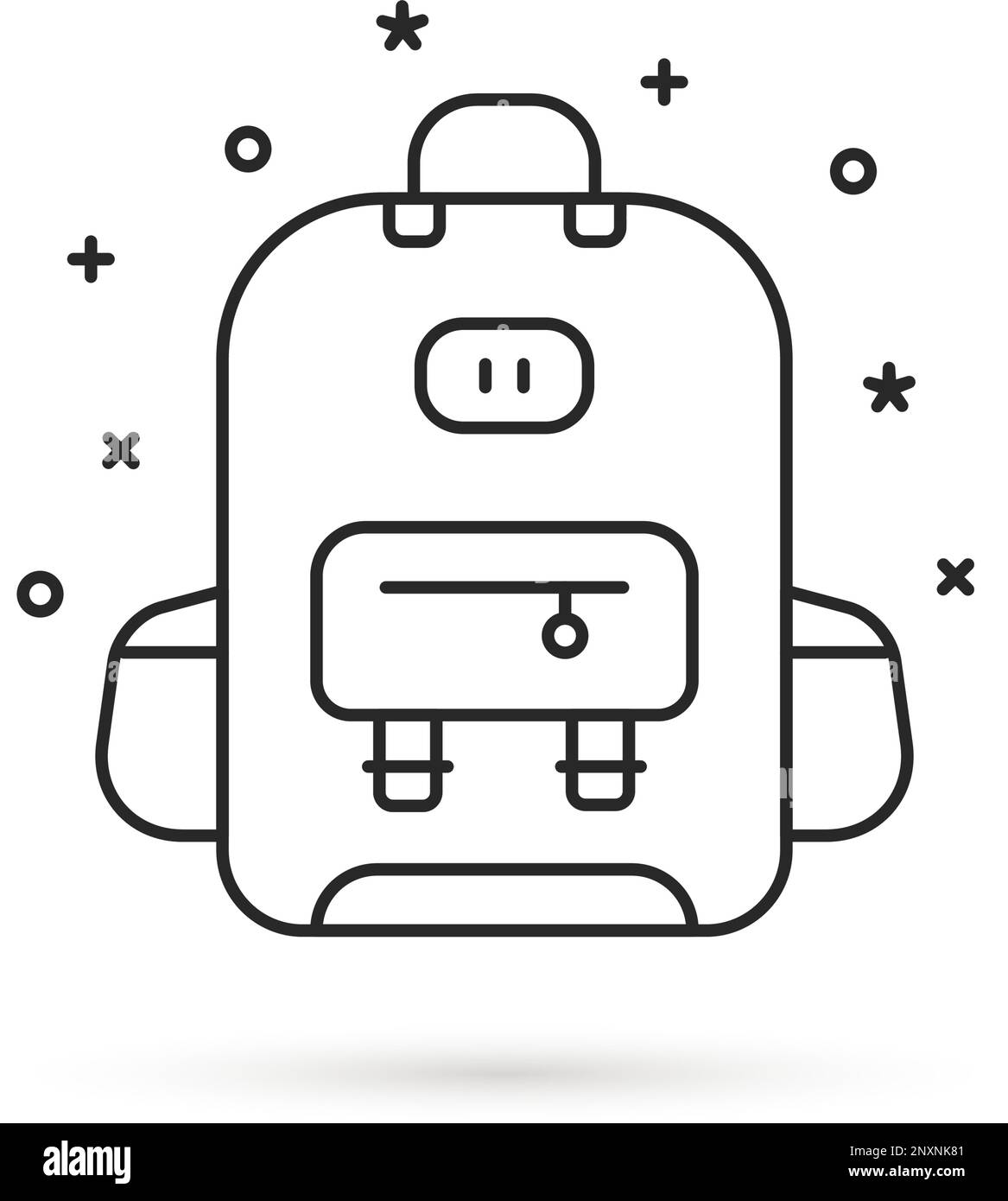 Hiking backpack icon black hi-res stock photography and images - Alamy