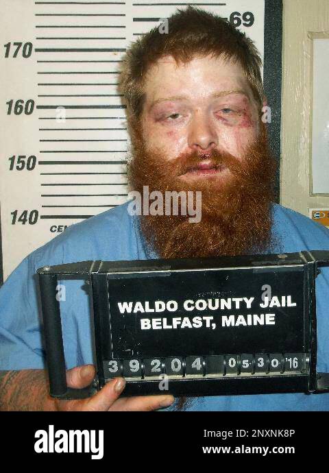 This undated booking photo released by the Waldo County Jail in Maine ...