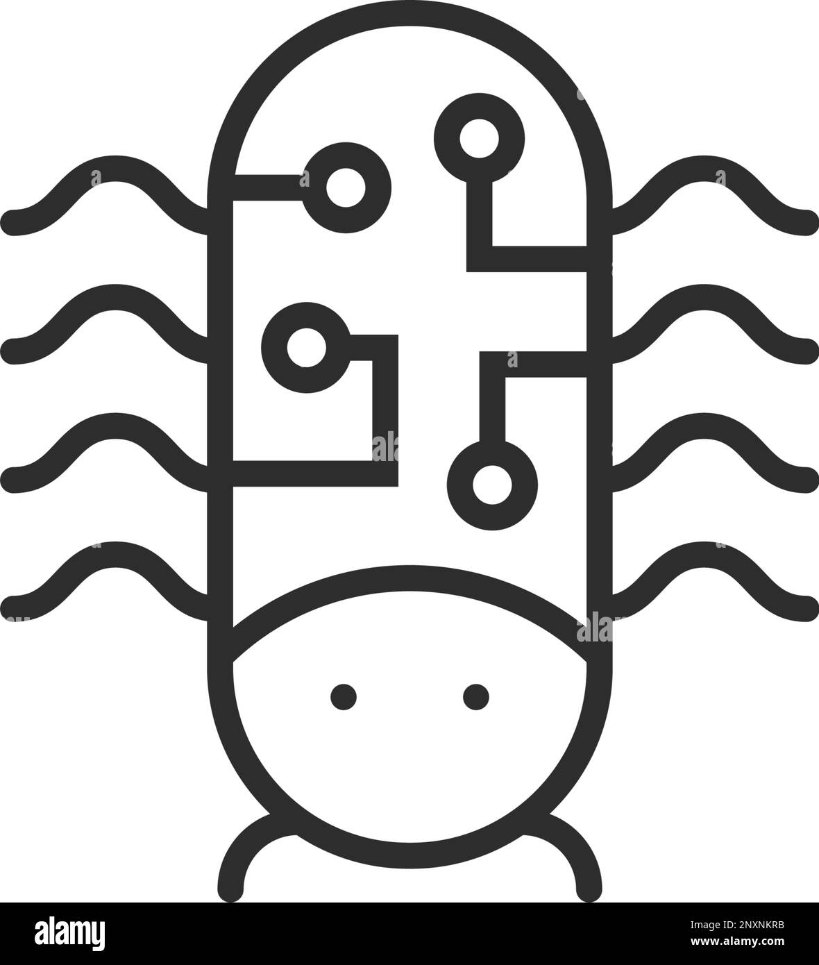 thin line computer bug icon Stock Vector Image & Art - Alamy