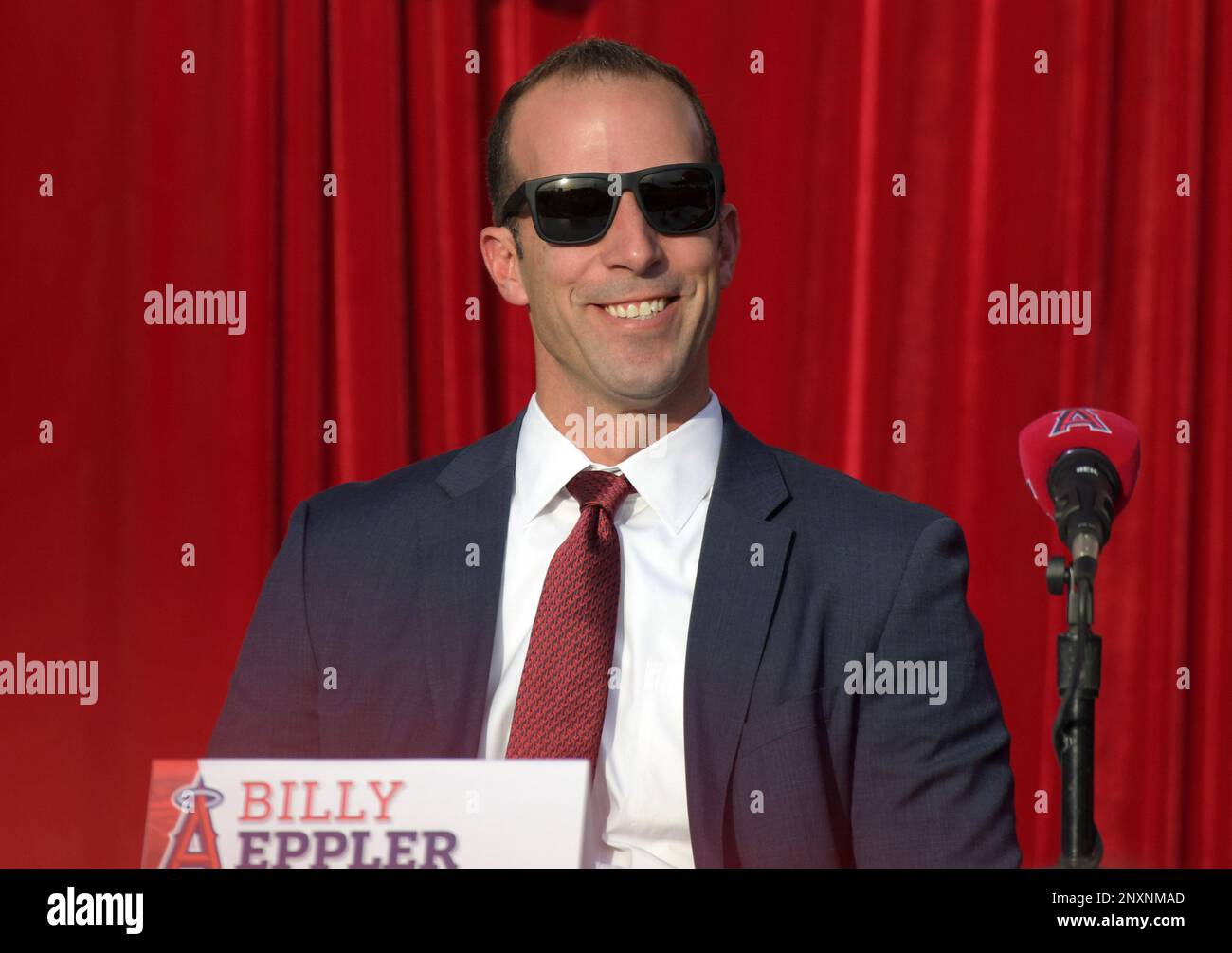 Los Angeles Angels general manager Billy Eppler at a press conference ...