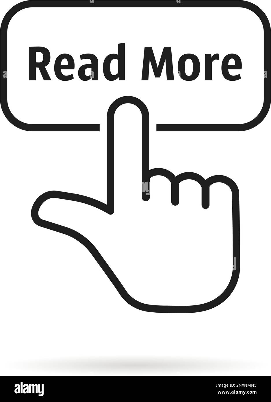 linear hand with black read more button Stock Vector Image & Art - Alamy