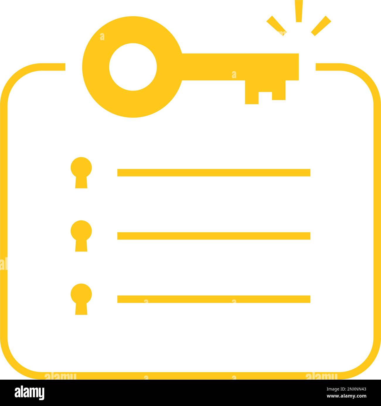 minimal key takeaway yellow checklist Stock Vector Image & Art - Alamy
