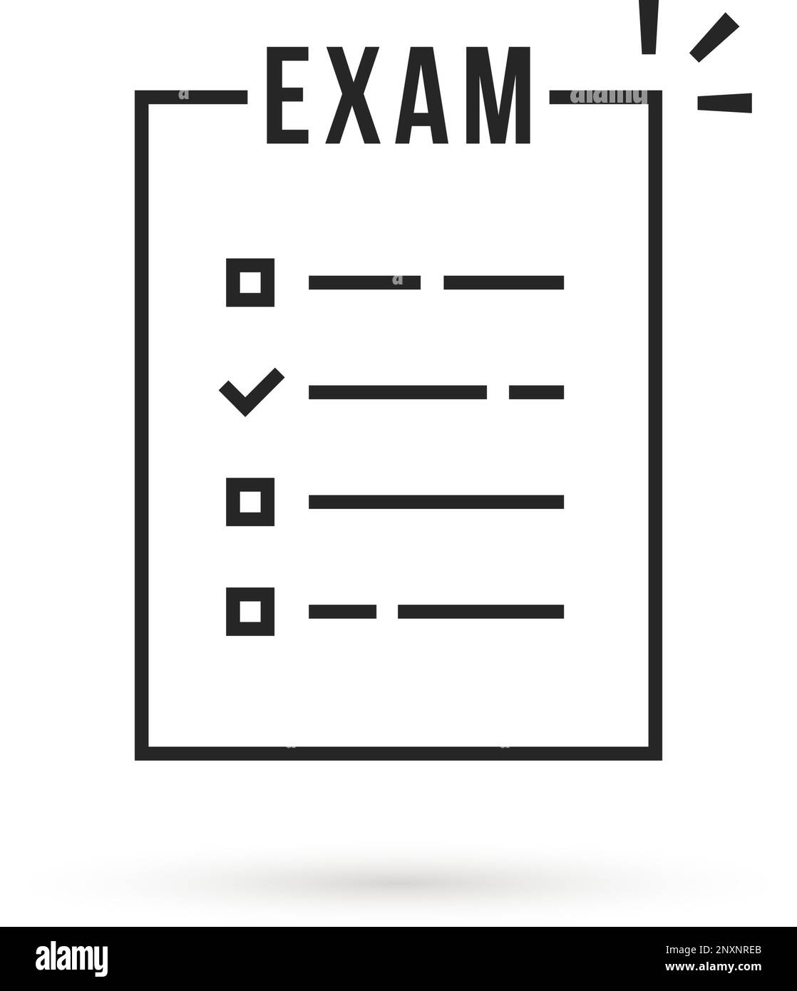 thin line examination list minimal icon Stock Vector Image & Art - Alamy