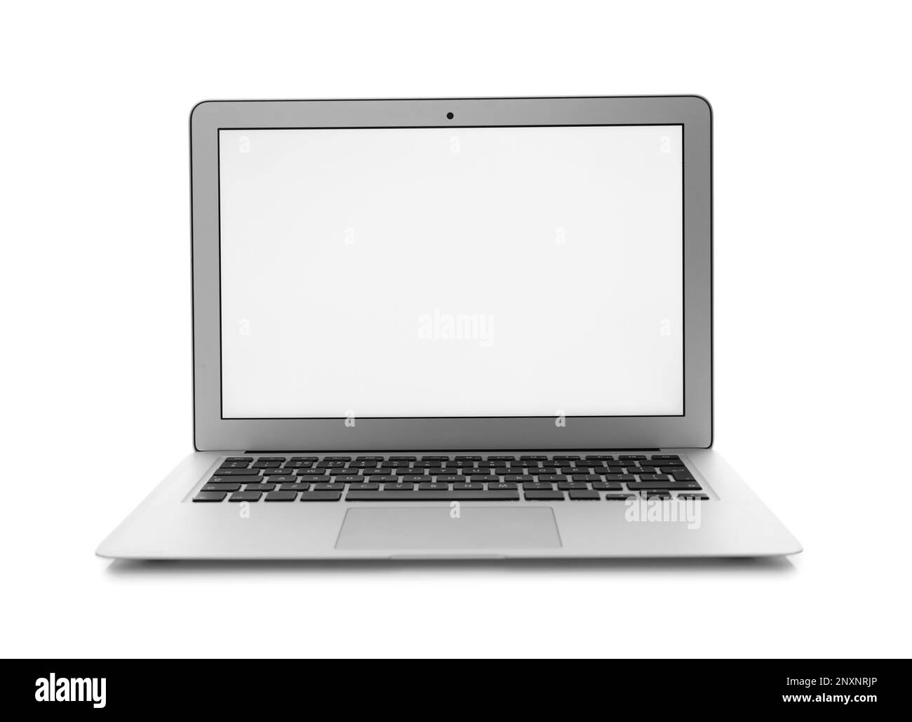 Modern laptop isolated on white background Stock Photo - Alamy