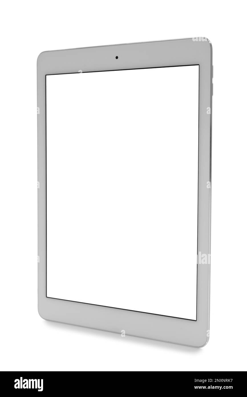 Modern tablet computer isolated on white background Stock Photo - Alamy
