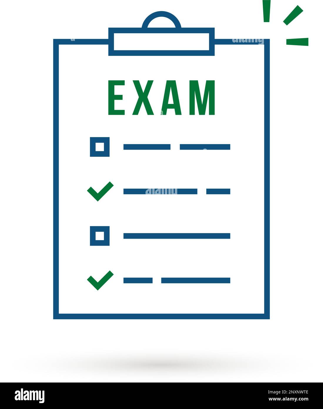 simple thin line examination list icon Stock Vector Image & Art - Alamy