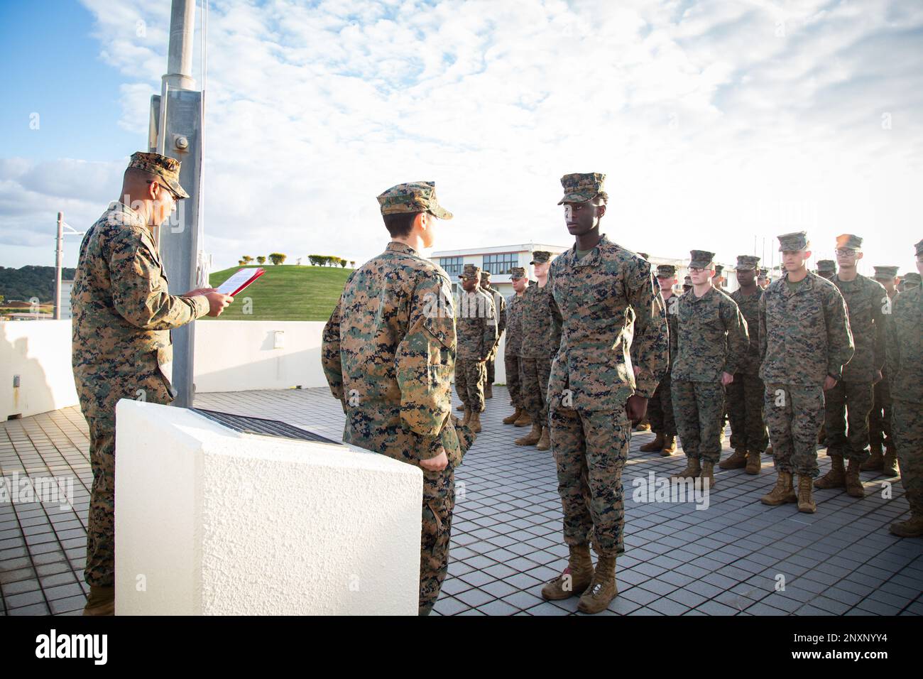 U.S. Marine Corps Sgt. Maj. Damian Sinanon, sergeant major, Marine Wing ...