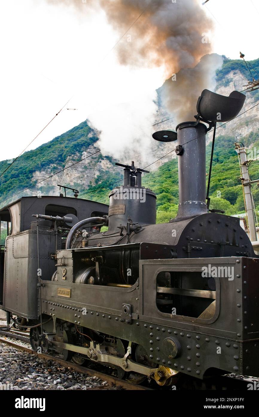 Switzerland, Canton Ticino, Monte Generoso Railway, steam train Stock ...