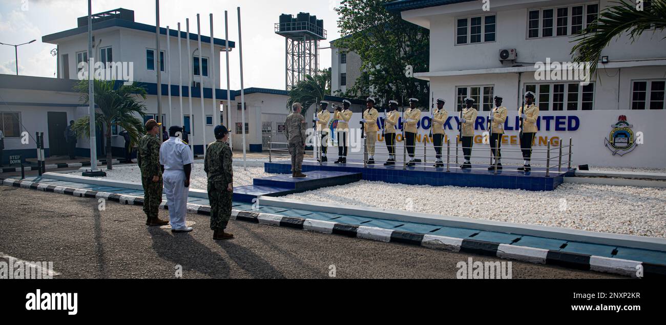 230202-N-DK722-1001 (Feb. 2, 2023) LAGOS, Nigeria – Nigerian Navy Honor ...