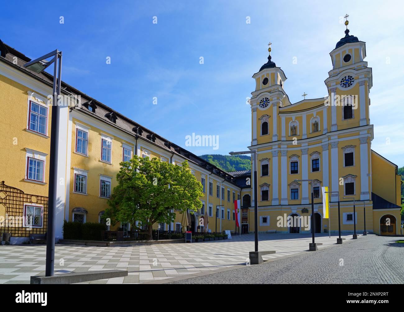 MONDSEE, AUSTRIA – 11 MAY 2022- View of Mondsee, a town the ...