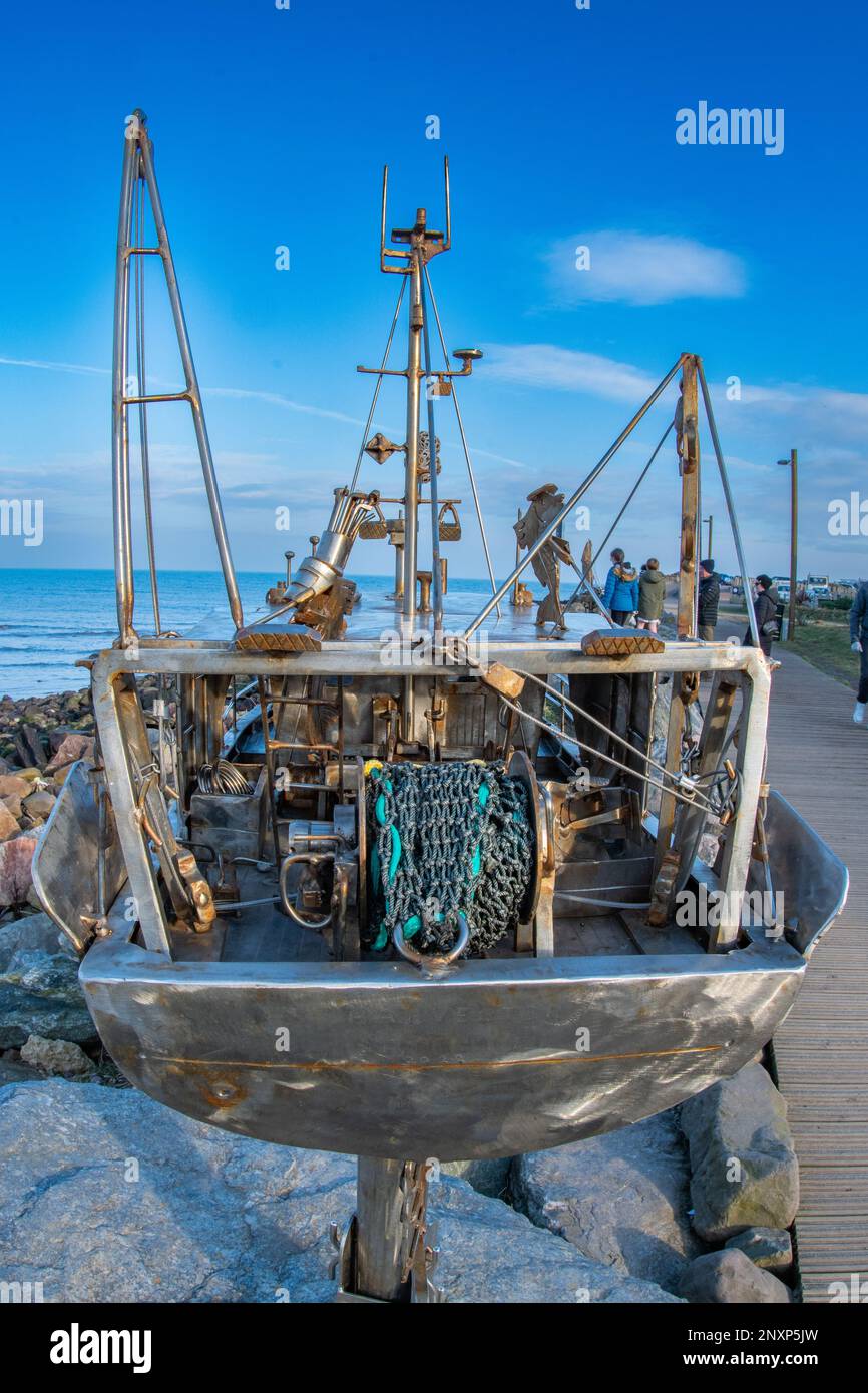 Stonehaven Bay Fishing boat stainless steel sculptures, Stonehaven ...