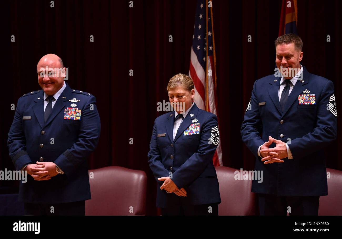 Maj. Gen. Barry Blanchard, Chief Master Sgt. Lynn Cole and Chief Master ...