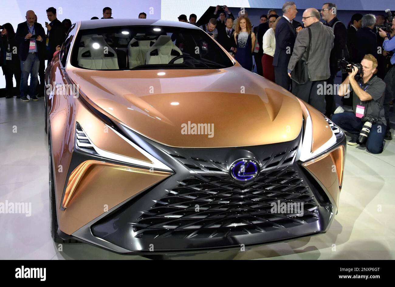 Toyota's Lexus LF-1 Limitless concept vehicle is displayed during the ...
