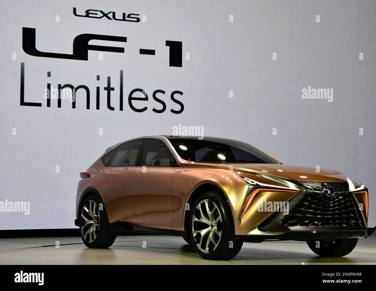 Toyota's Lexus LF-1 Limitless concept vehicle is displayed during the ...