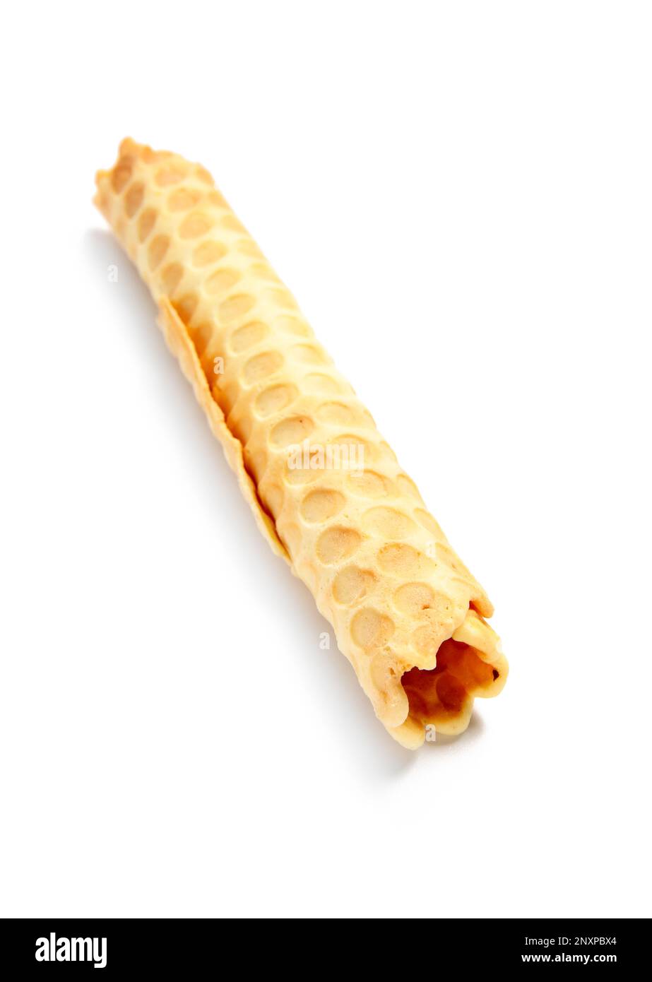 Wafer roll isolated on white background Stock Photo - Alamy
