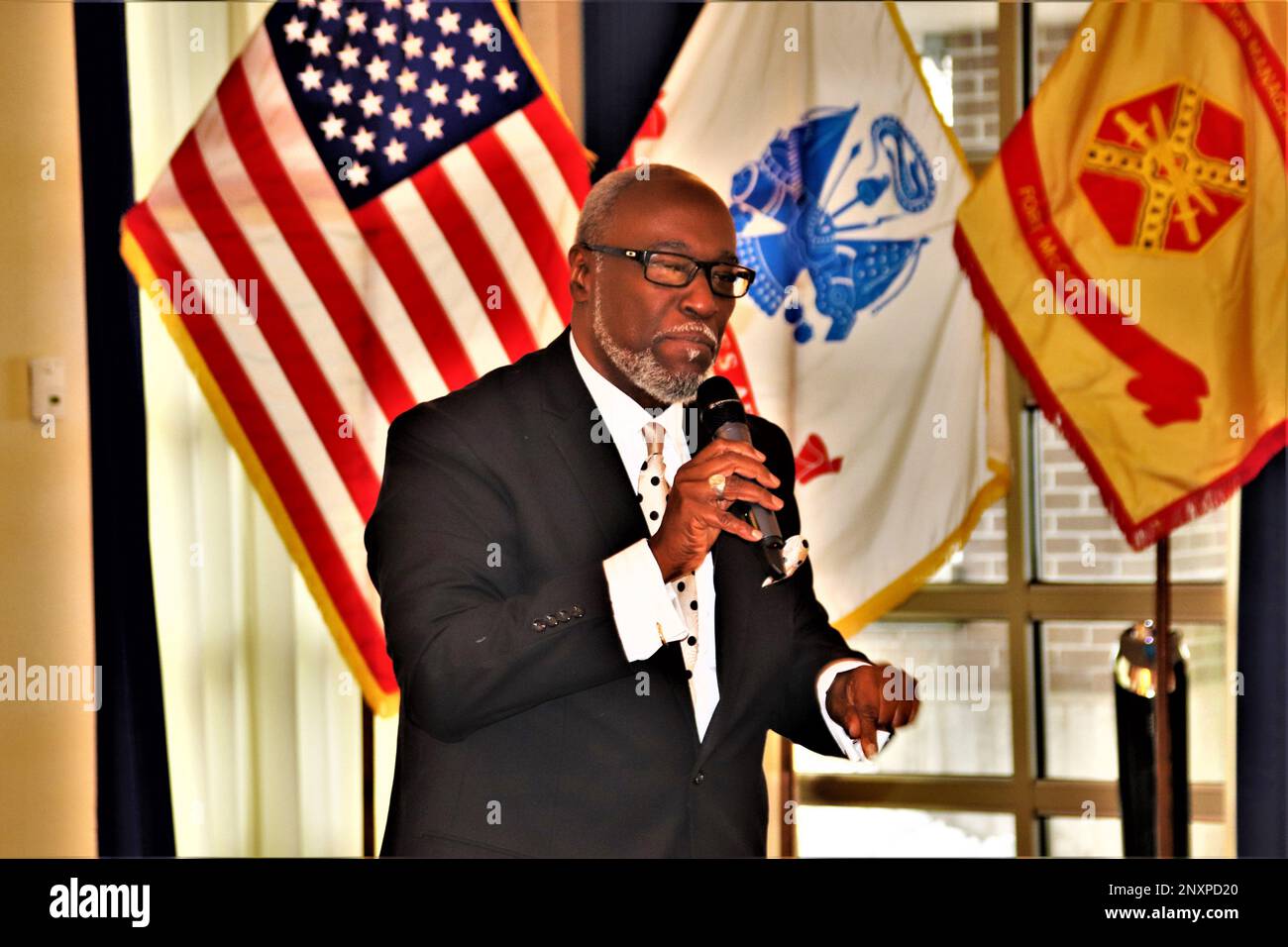 Guest speaker Marcus Gentry gives his presentation about Martin Luther ...