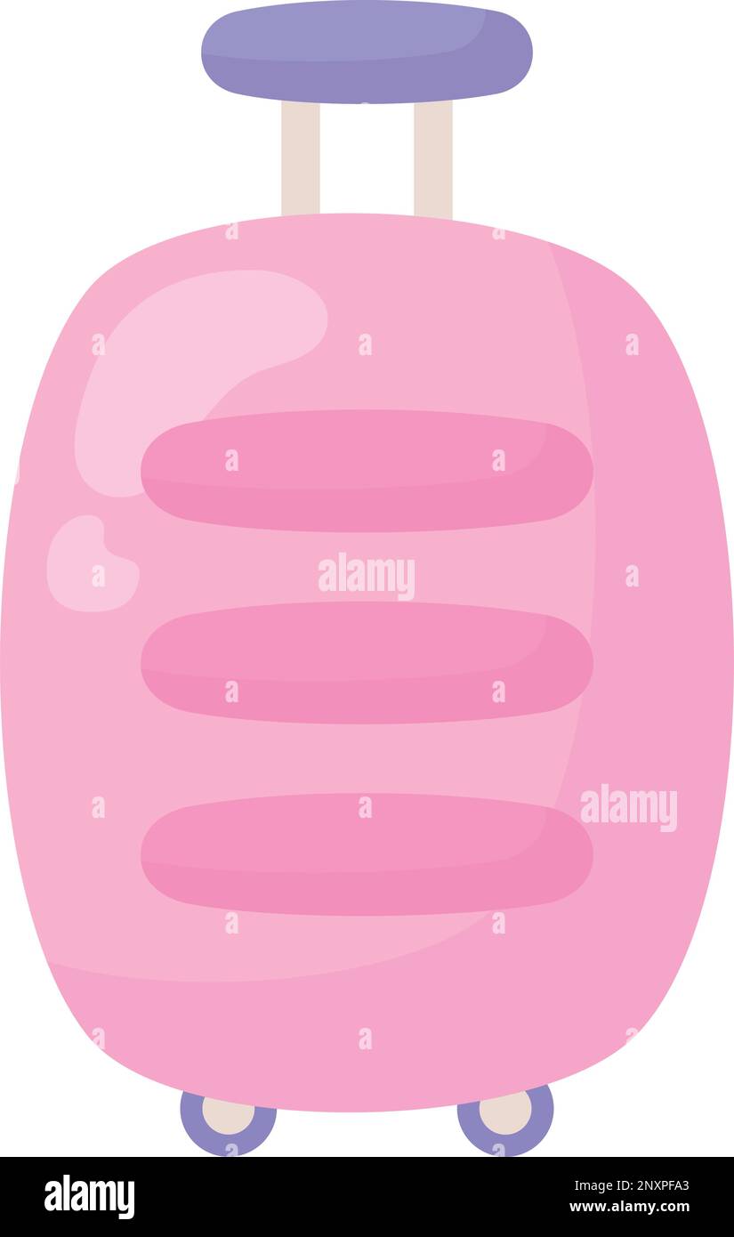 pink wheeled suitcase Stock Vector Image & Art - Alamy