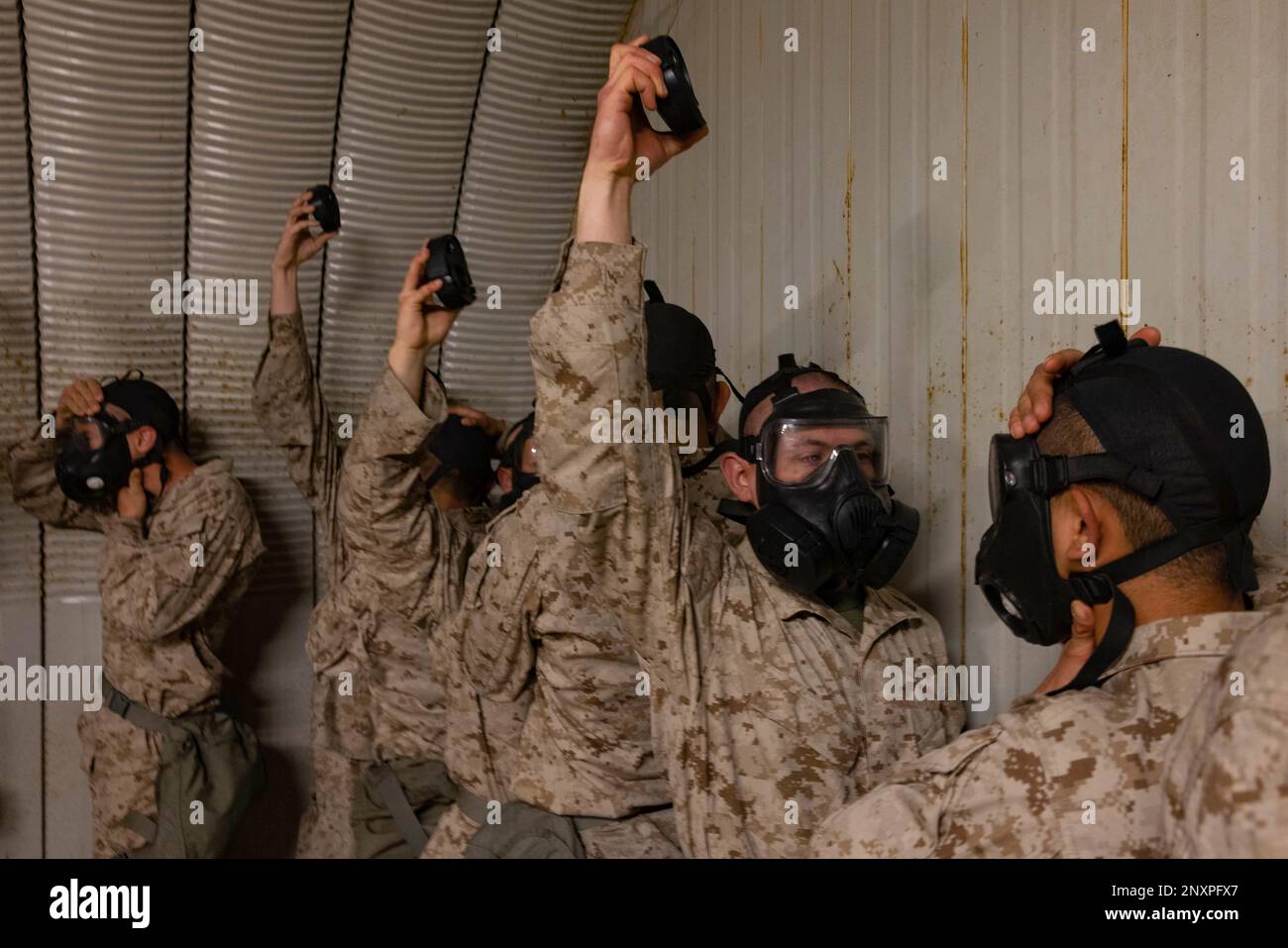 U.S. Marine Corps recruits with Delta Company, 1st Recruit Training ...