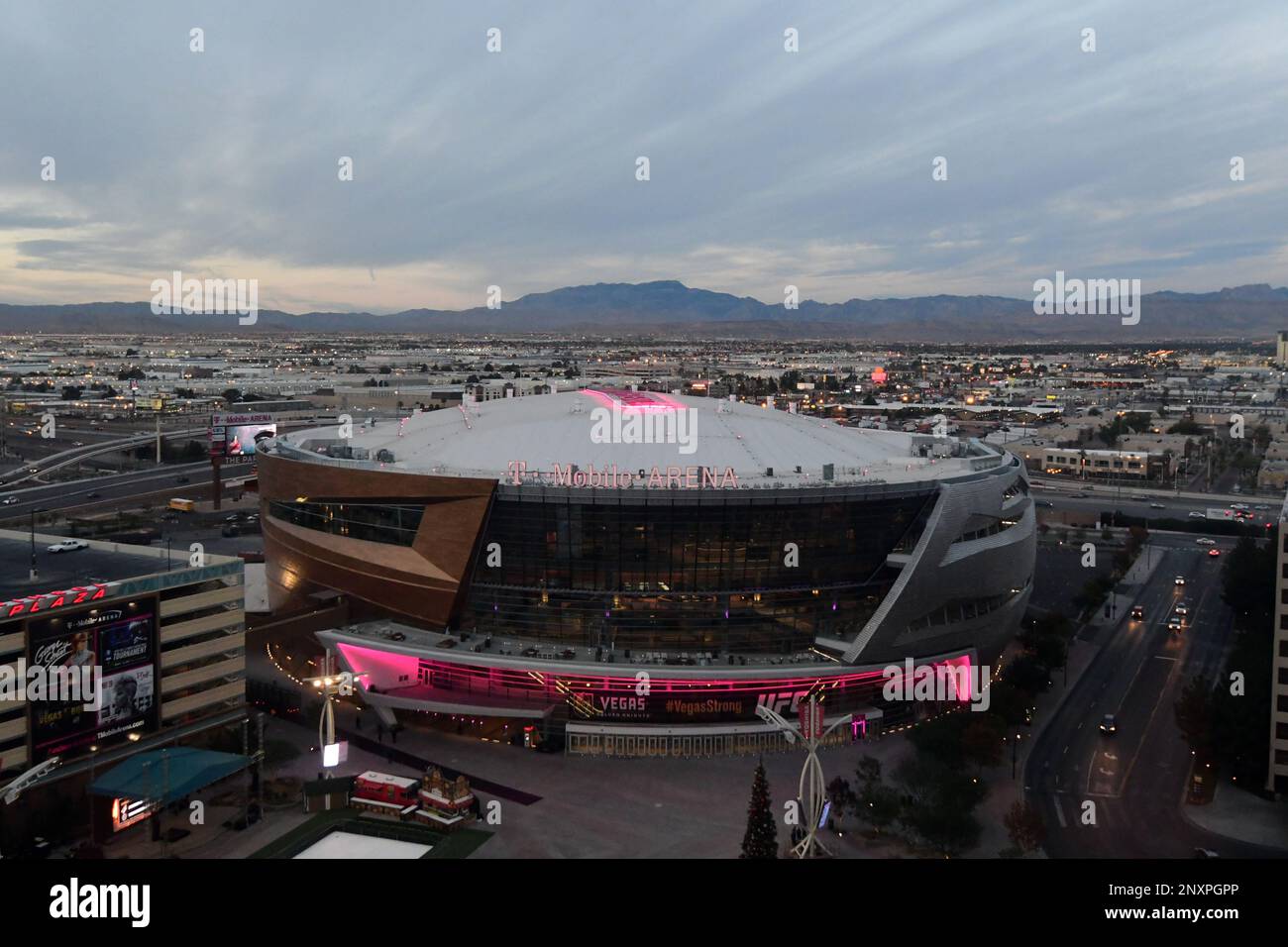 General overall view of the T-Mobile Arena on the Las Vegas strip in ...