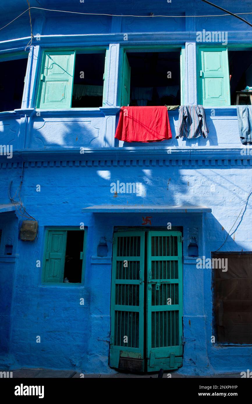India, Rajasthan, Jodhpur, traditional house Stock Photo - Alamy