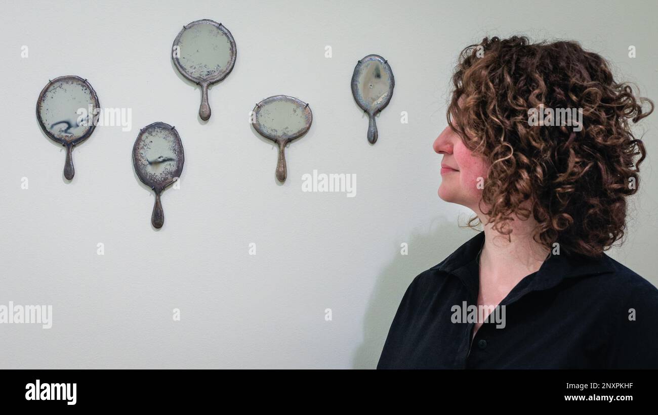 London, UK. 01st Mar, 2023. Artist Adi Toch, with her 'Through a Metal ...