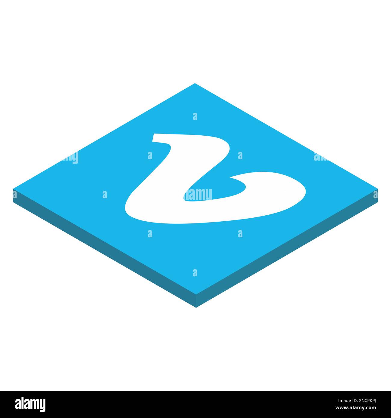 Vimeo social media app icon. 3D isometric square shape vector ...