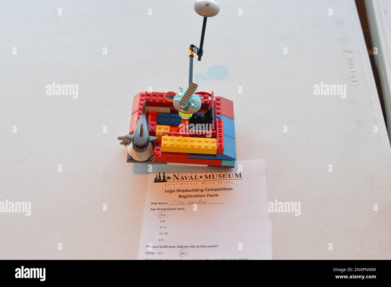 LEGO ship models of varying sizes and complexity are on display during ...