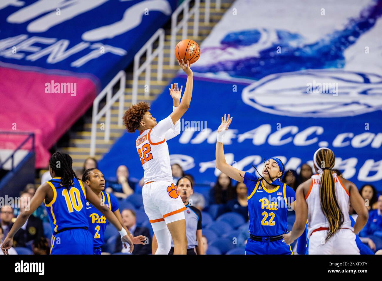 Greensboro, NC, USA. 1st Mar, 2023. Clemson Tigers guard Ruby Whitehorn ...