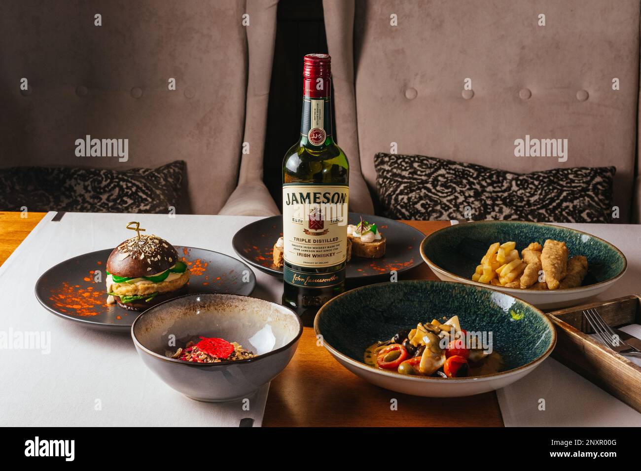 Food in restrain. Restaurant menu Stock Photo - Alamy