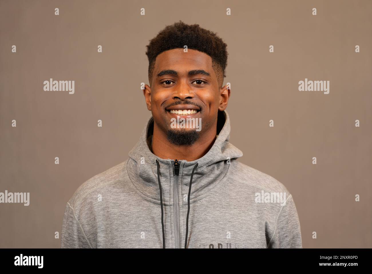 Wake Forest wide receiver A.T. Perry poses for a portrait at the NFL ...
