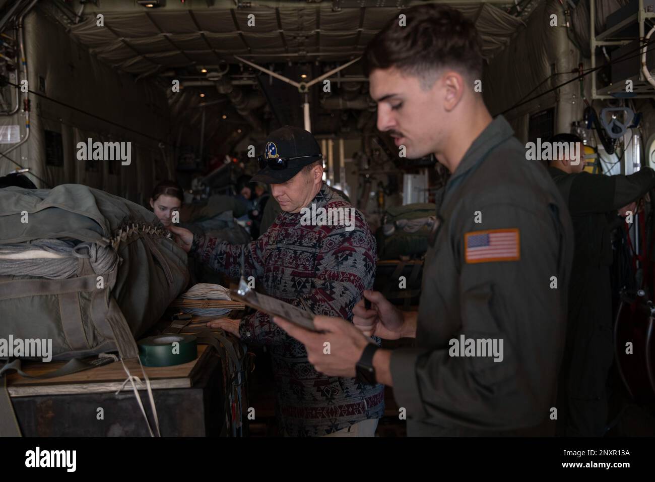 U.S. Marine Corps Cpl. Tyler Hatto, a loadmaster with Marine Aerial ...