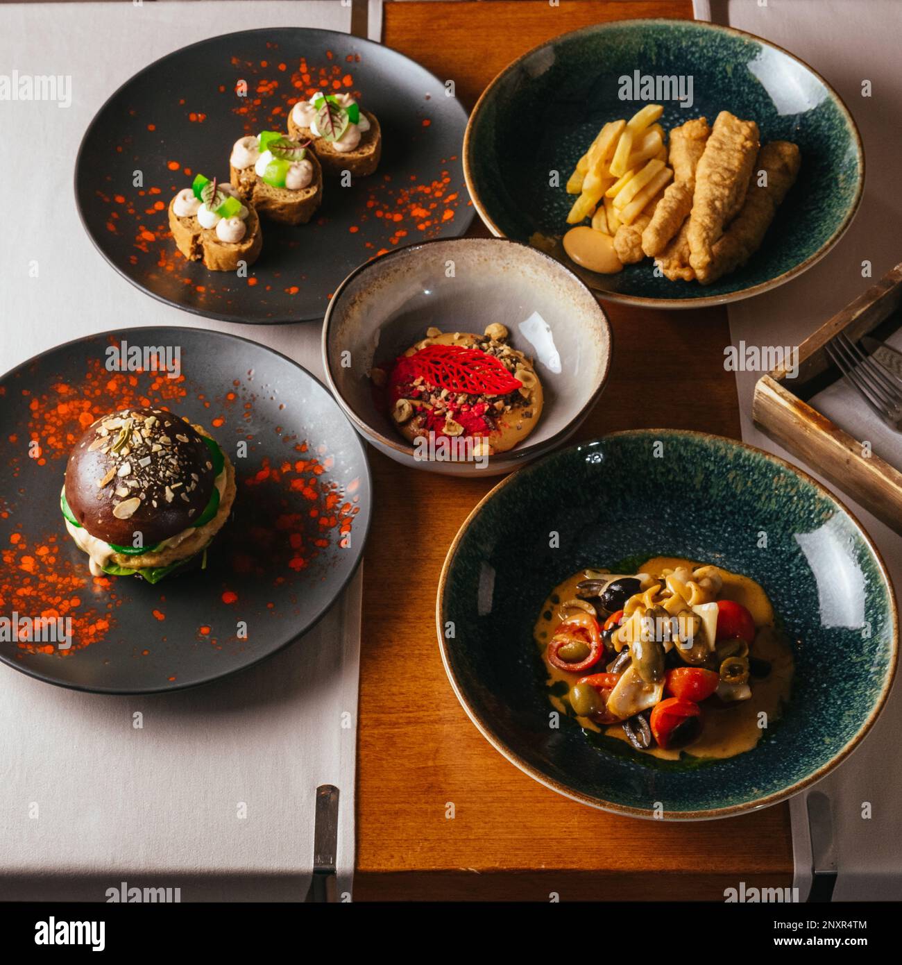 Food in restrain. Restaurant menu Stock Photo - Alamy