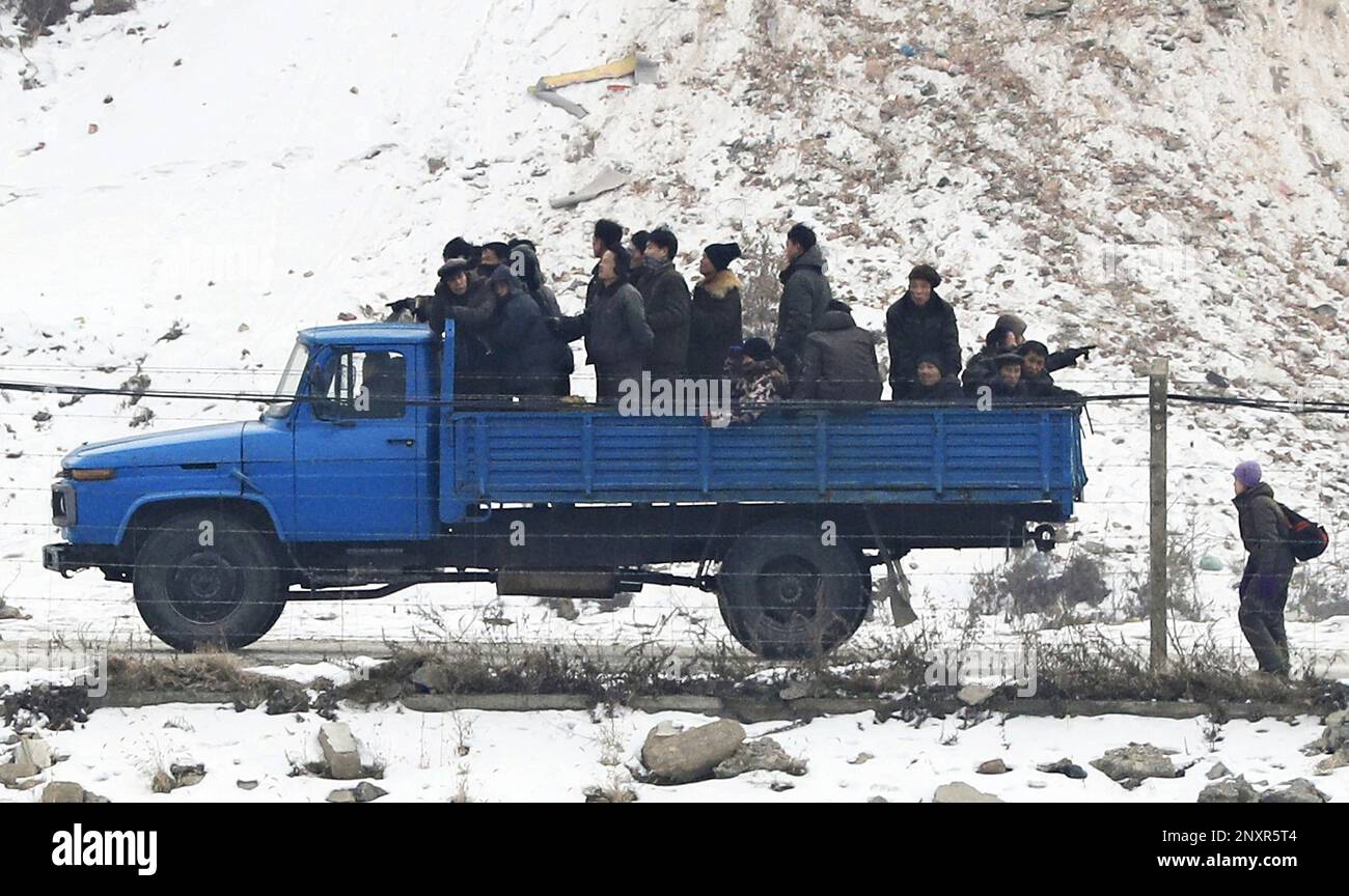 This photo shows Manpo City, the border to the Ji'an City, Jilin of ...