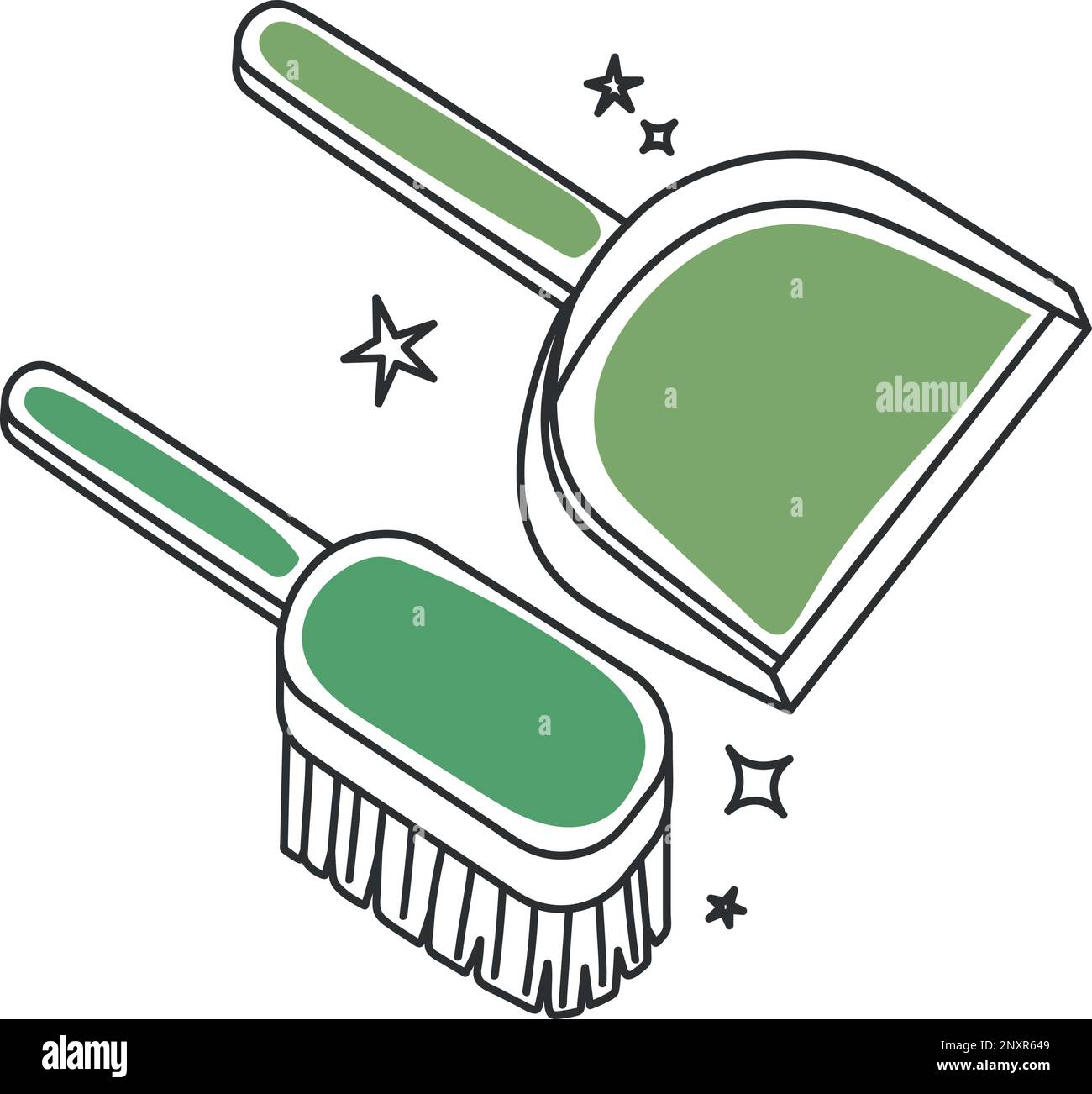 Picker broom Cut Out Stock Images & Pictures - Alamy