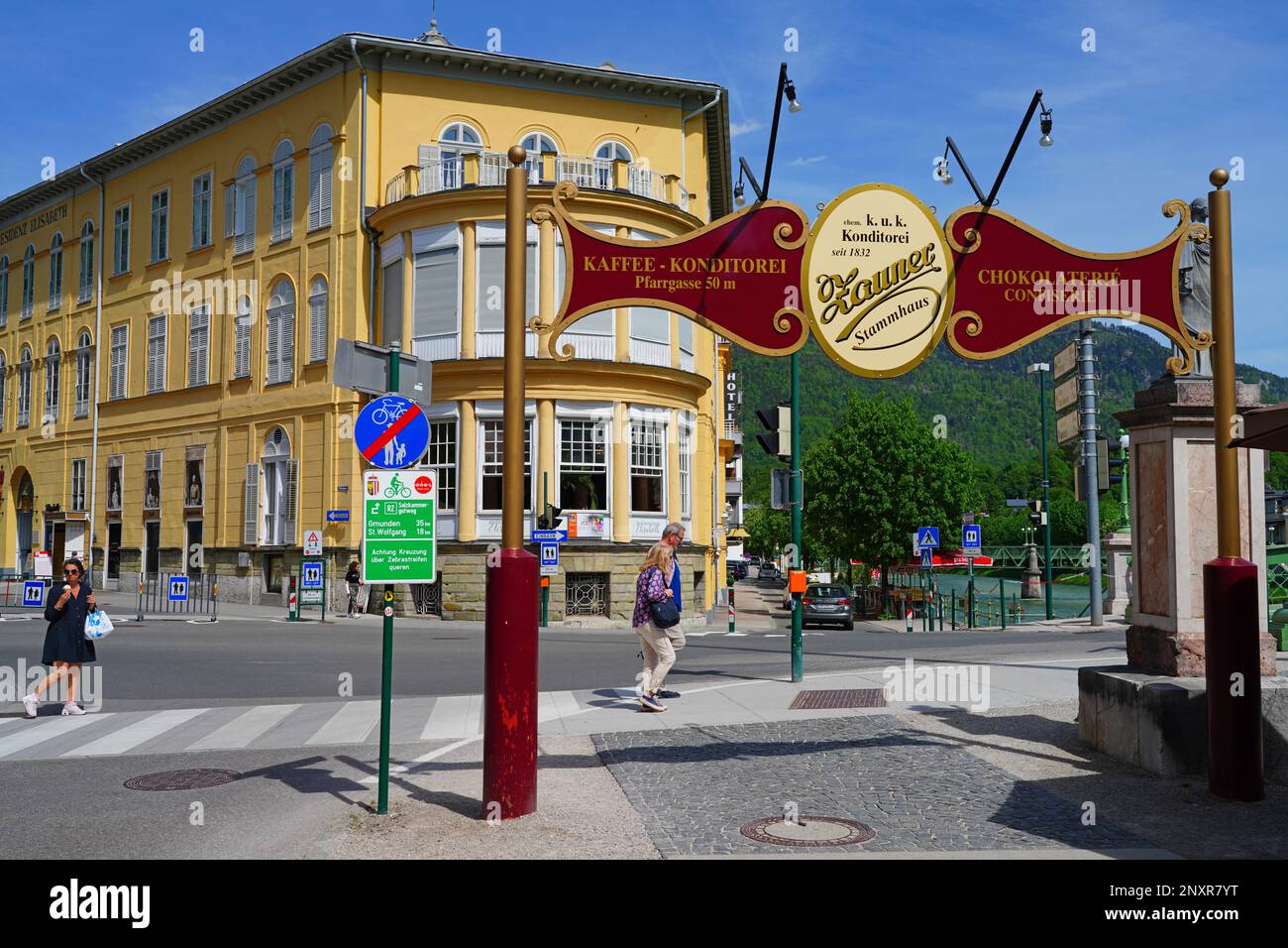 BAD ISCHL, AUSTRIA –11 MAY 2022- View of Bad Ischl, a spa town in the ...