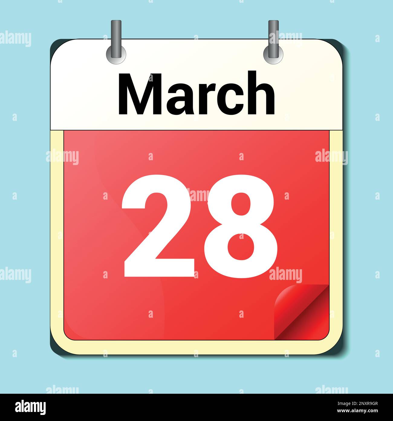 day on the calendar, vector image format, March 28 Stock Vector Image ...