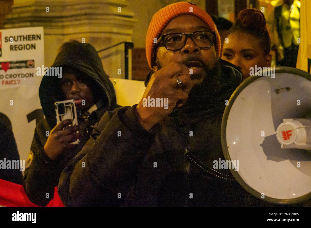 London, UK. 1st Mar, 2023. People from the London Borough of Croydon ...