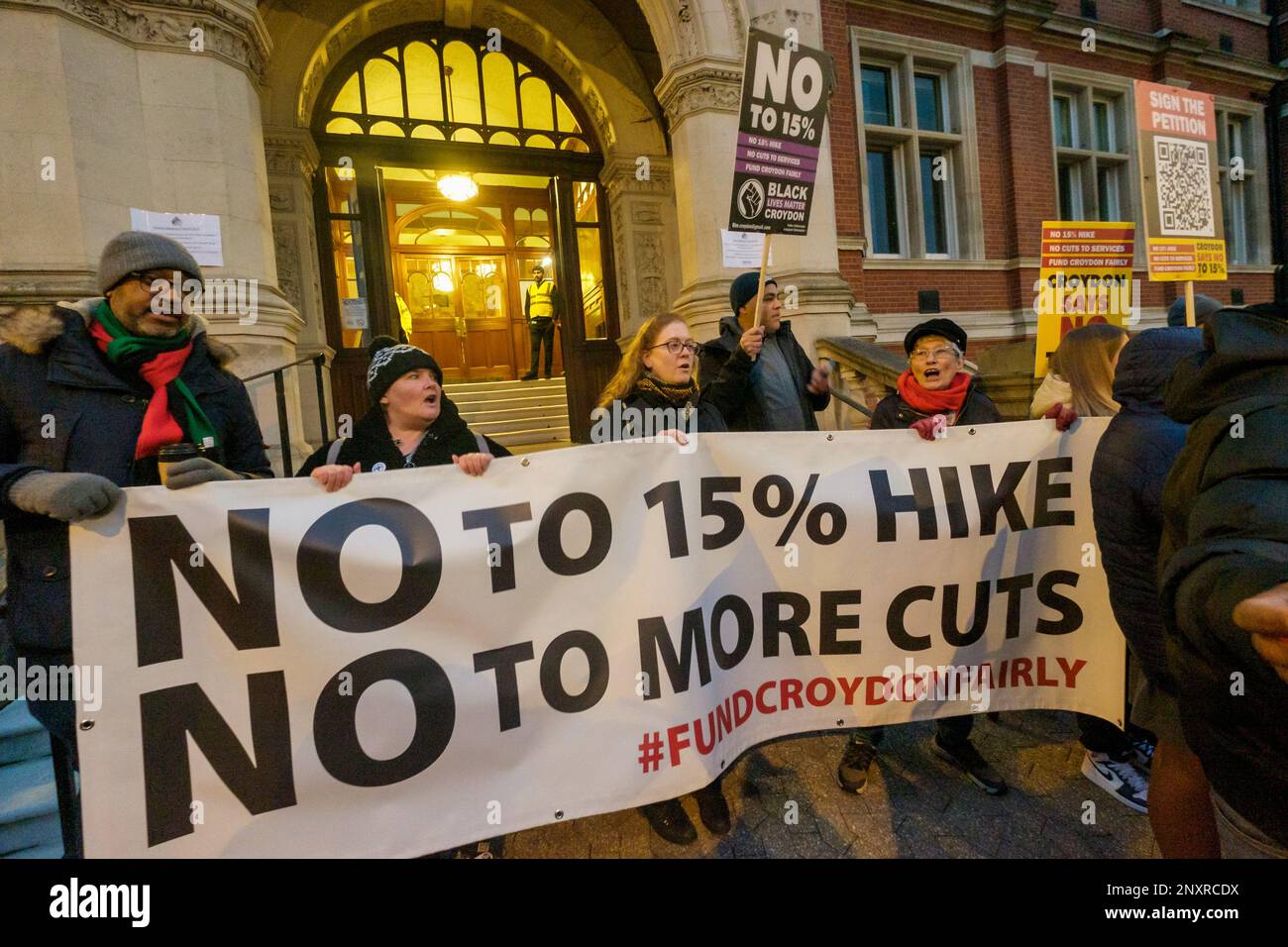 London, UK. 1st Mar, 2023. People from the London Borough of Croydon ...