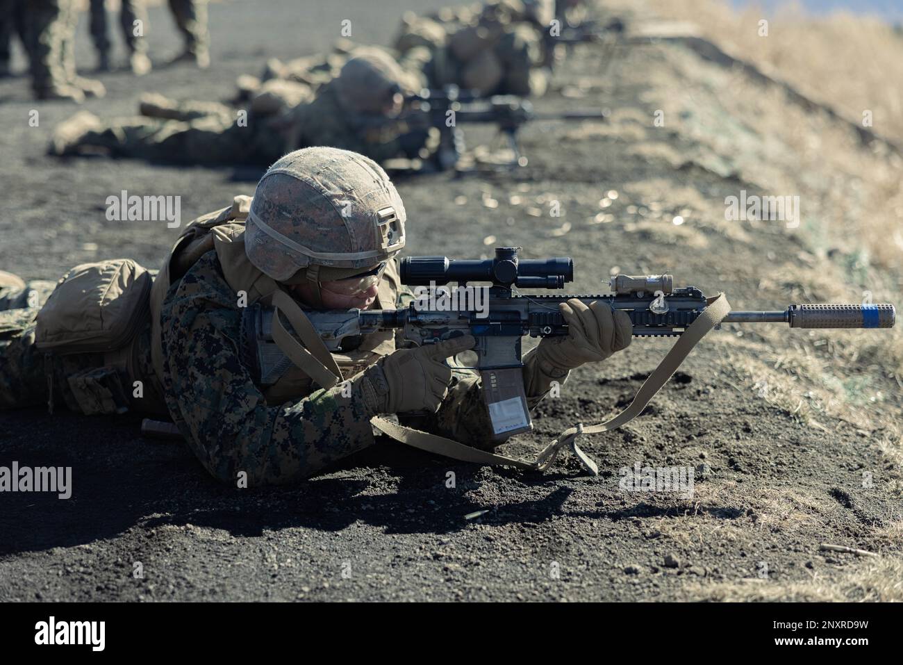 U.S. Marine Corps Lance Cpl. Andy Godinez, a rifleman with 3d Battalion ...