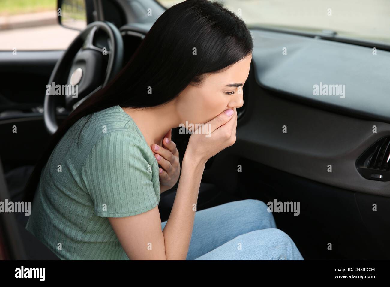 Feeling sick in car hi-res stock photography and images - Alamy