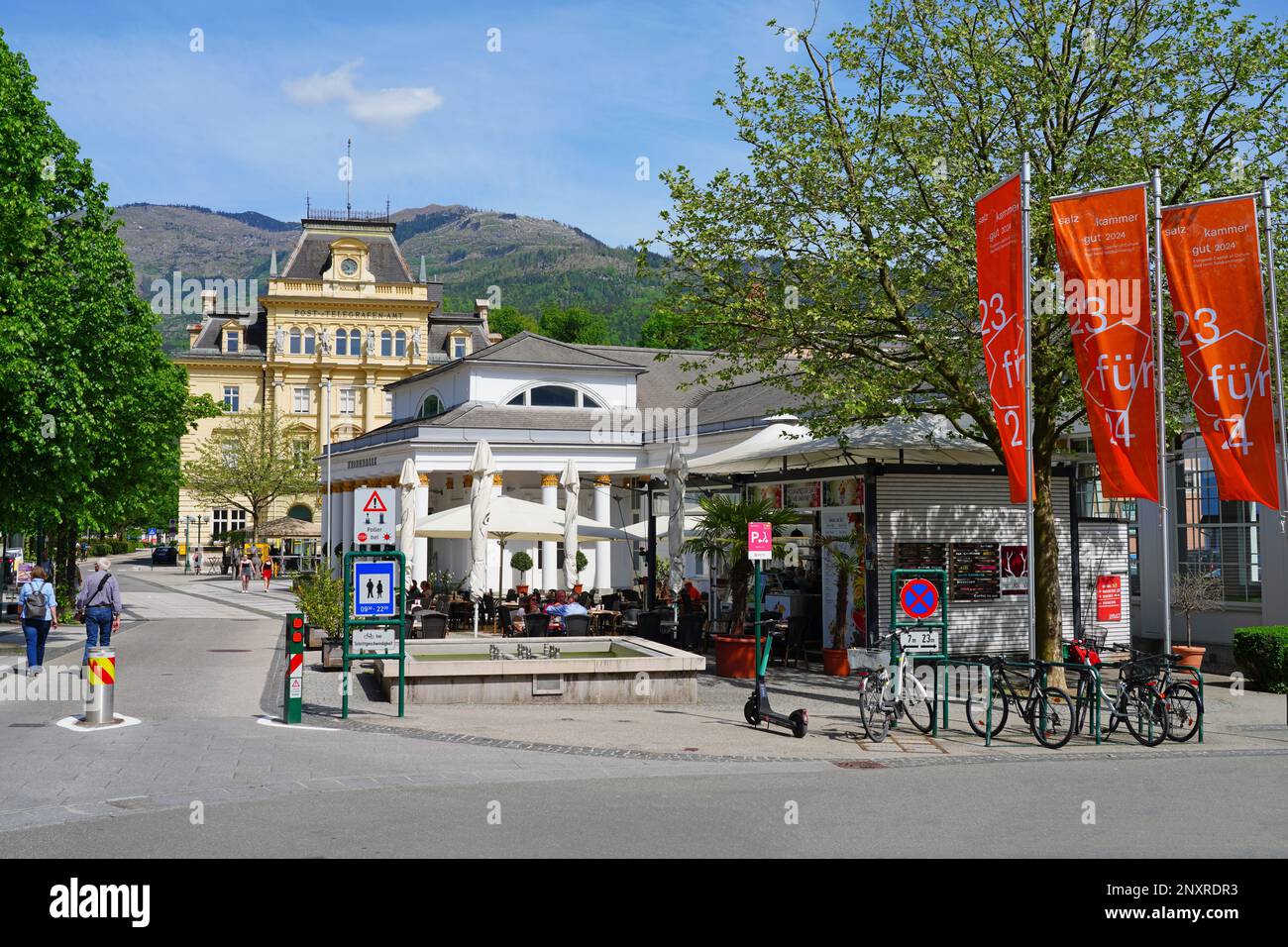BAD ISCHL, AUSTRIA –11 MAY 2022- View of Bad Ischl, a spa town in the ...